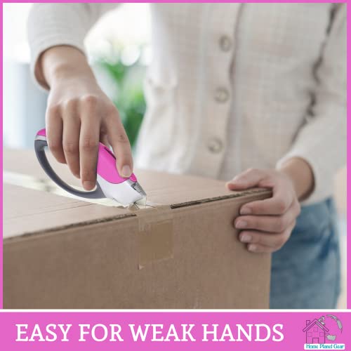 Pink Box Cutter Retractable Utility Knife - Heavy Duty Box Cutter Knife ...
