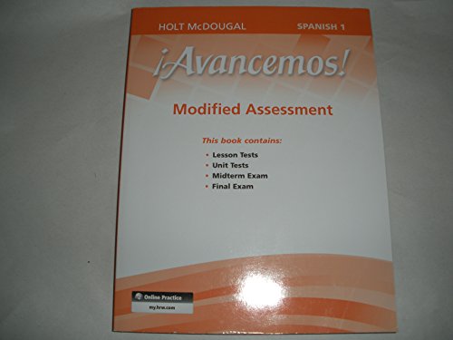¡Avancemos!: Modified Assessment Level 1A, Level 1B, and Level 1 ...