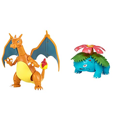 Pokemon Charizard, Super-Articulated 6-Inch Figure & Pokemon Venusaur ...
