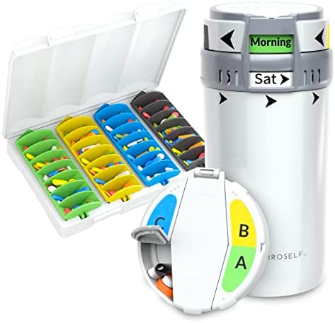 Smart Pill Dispenser Set - Timed Pill Dispenser Locked with Cartridges ...
