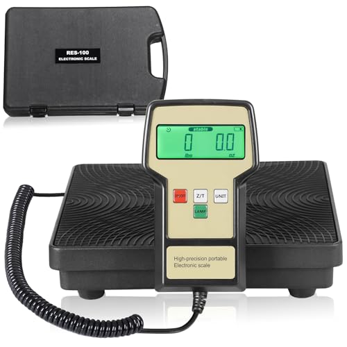 ZENY Refrigerant Scale Charging Recovery Freon Scale with Case, 220 LBS ...