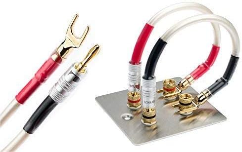 4 QED X-Tube XT-400 Bi-Wire Jumper Cables with Nakamichi Spade to ...