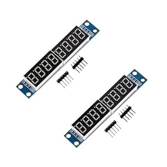 HiLetgo 2pcs MAX7219 8-Digital Segment Digital LED Display Tube For ...