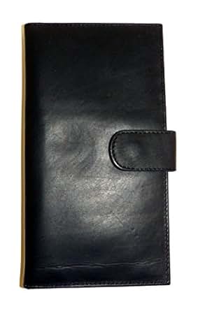 Amazon.com: Durable Black Leather Mens Checkbook / Checkbooks for Men ...