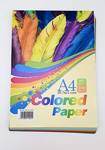 A4 Size 80gSM Colored Paper (Rainbow Color, 100 Sheets) price in UAE ...