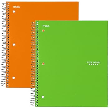 Amazon.com: Five Star Spiral Notebooks, 3 Subject, College Ruled Paper ...