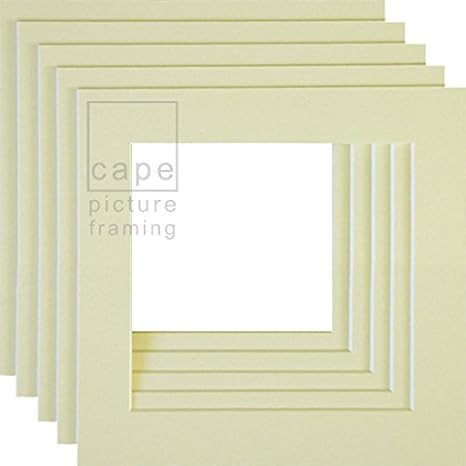 Pack of 5 Picture Mounts, 12 x 12 to fit 8 x 8, Ivory/Cream: Amazon.co ...