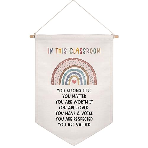 Boho Rainbow Classroom Decor, Bulletin Board Hanging Decor, Diversity ...