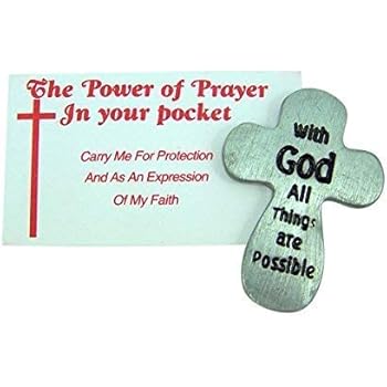 Amazon.com: 25 Pocket Cross God Loves You, Silver Metal 1 3/4" Tall ...