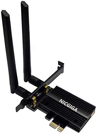 NICGIGA WiFi 6E 5400Mbps AX210 Wireless PCIe Card, Updated to 6G/5.8G/2.4GHz Tri-Band ...