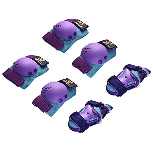 Kids Protective Gear, Knee Pads Elbow Pads with Wrist Guards for Roller ...