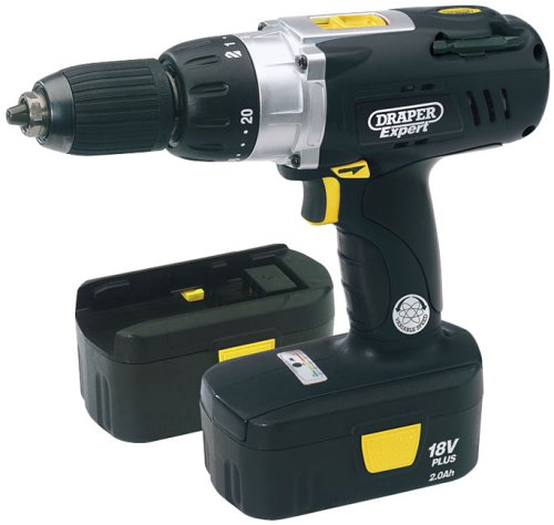 Draper Expert 69353 18V Combi Cordless Drill 2 Batteries: Amazon.co.uk ...