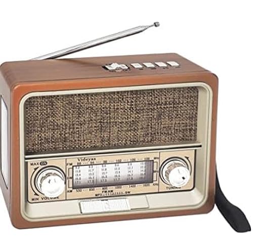 Videyas Portable Shortwave Retro Radio, AM FM Retro Radio, with ...