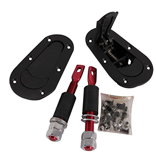 Possbay Universal Car Hood Pins Lock Latch Kit Auto Mount Bonnet ...
