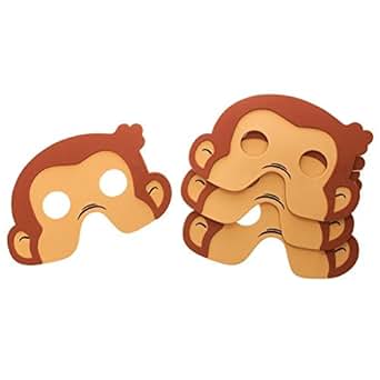 Amazon.com: Curious George Mask (4-pack) - Party Supplies: Clothing