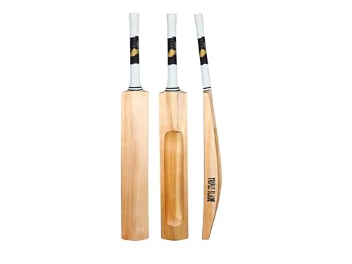 SportsYuva Hard Tennis Triple Blade Cricket Bat Adult Size with Free ...