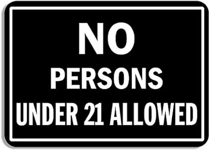 Amazon.com: American Vinyl Black No Persons Under 21 Allowed Sticker ...