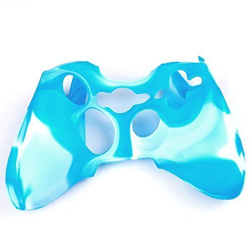 Factop xbox360 Controller Blue White Camo Silicone Case Cover Skin in ...