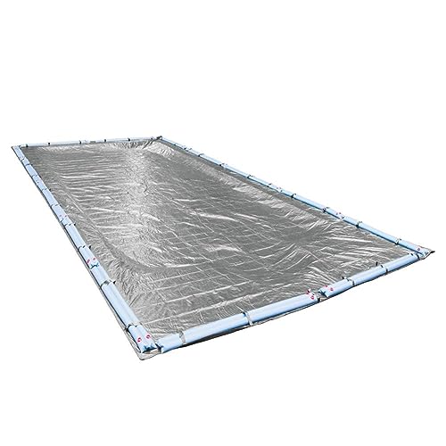 Pool Mate 551224R Winter Pool Cover, Heavy-Duty Silver, 12 x 24 ft ...
