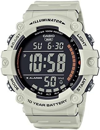 سعر Casio Illuminator 10-Year Battery LED Back Light 5-Alarm Chronograph Digital Watch AE1500WH ...