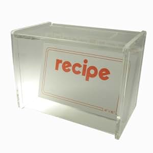 Amazon.com: 4x6 Clear Recipe Card File Box By Huang Acrylic: Recipe ...