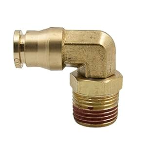Amazon.com: Legines DOT Brass Push in Fitting, Air Brake 90 Degree ...