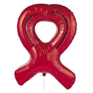 Amazon.com: Jumbo Red Ribbon Mylar Balloon - Balloons & Printed ...
