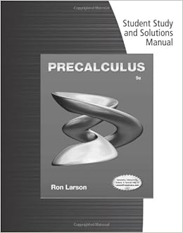 Student Solutions Manual for Larson's Precalculus, 9th: Larson, Ron ...