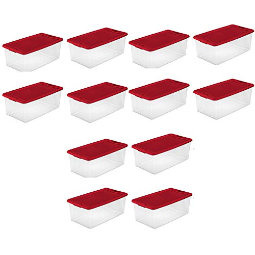 Sterilite 106 Quart Latching Plastic Stackable Storage Container Bin ...