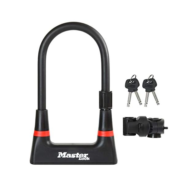 Master Lock Heavy Duty Bike D Lock [Key] [Universal Mounting Bracket ...
