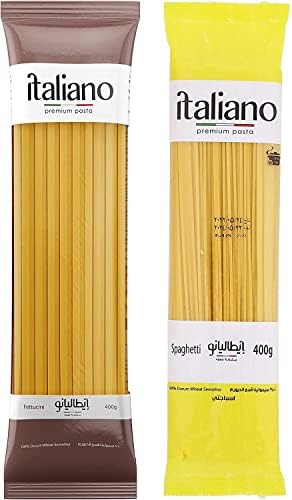 Italian Noodles-800g (Spaghetti Pasta -400g + Fettuccini Noodles-400g ...