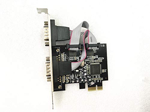PCI-Express To 2 Ports DB9 Serial RS232 Com Male Card PCI-e Dual RS-232 Ports Adapter MosChip ...