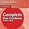 Complete First Certificate Teacher's Book: Amazon.co.uk: Guy Brook-Hart ...