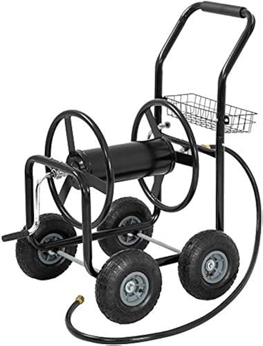 Garden Hose Reel Cart Outdoor Lawn Water Truck 4-Wheel Heavy Duty Yard ...
