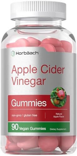 Vegan Apple Cider Vinegar Gummies 600mg | 90 Count | Natural Apple ...