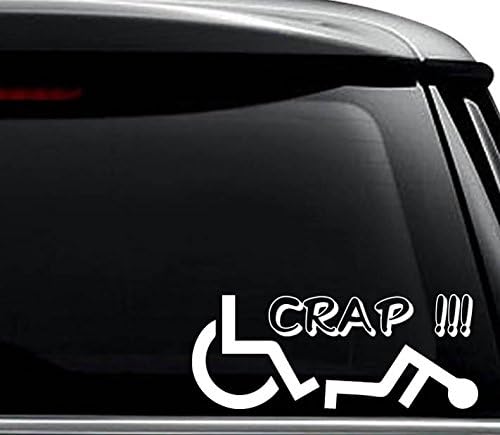 Amazon.com: Crap Wheelchair Fall Accident Funny Decal Sticker For Use ...
