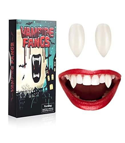 Awonoso Vampire Teeth Fangs for Adults and Kids with Reusable Adhesive ...