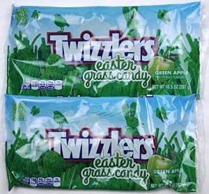Amazon.com : Twizzlers Twists, Green Apple Flavored Easter Grass Candy ...