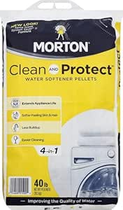 Morton Clean and Protect II Water Softening Pellets, 40-Pound, White ...