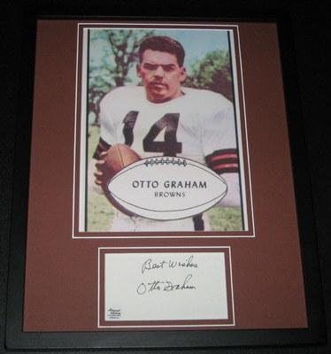 Autographed Otto Graham Photo - Framed 11x14 Display - Autographed NFL ...