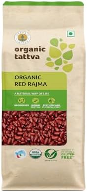 ORGANIC TATTVA Red Rajma Red Kidney Beans 500 Gram Gluten Free And ...