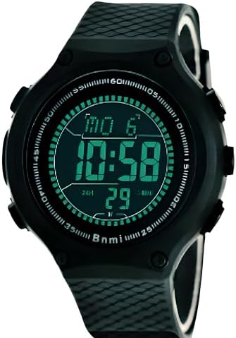 Bnmi Men's women kids Digital Sports Watch Waterproof Watch with LED ...