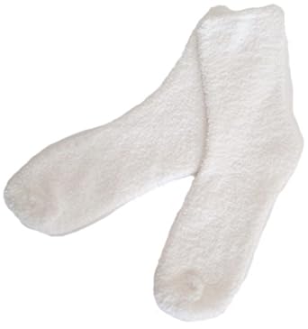 queenneeup Women's Fluffy Winter Socks 5 Pair Pack Soft Fabric Cozy ...