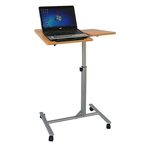 Buy Portable Laptop Stand,Rolling Laptop Table Height Adjustable Table ...