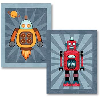Amazon.com: Robots tin toys space toys POSTER 34 x 23.5 with 27 classic ...
