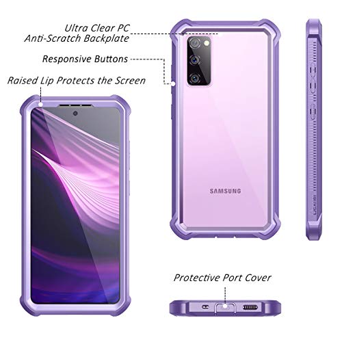 Dexnor Compatible with Samsung Galaxy S20 FE Case with Screen Protector Clear 360 Full Body ...