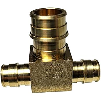1 PIECE XFITTING 1/2" X 1/2" X 3/4" PROPEX TEE, EXPANSION F1960, PEX A, LEAD FREE BRASS, FOR ...