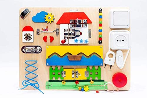 Amazon.com: Activity board for toddlers 1-2 years old made by ...