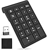 SCIGOON Wireless Number Pad, USB Numeric Keypad Numpad 22 Keys 2.4 GHz Portable Financial ...