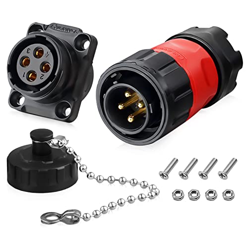 4 Pin Connector, Waterproof Industrial Solder Connector, Aviation Wire ...